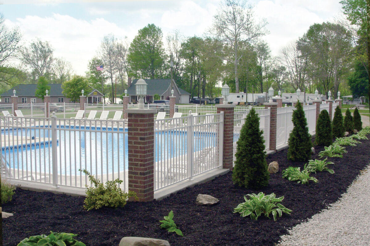 CourtYard Aluminum Flat Top Fencing | Digger Specialties